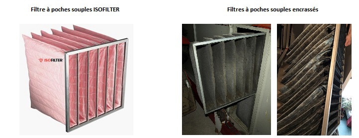 Exemple de photos de filtres usagés